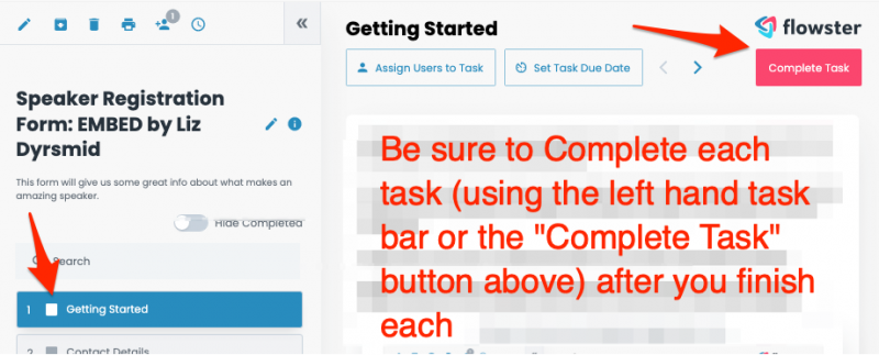 Speaker Application Embedded Template | Flowster