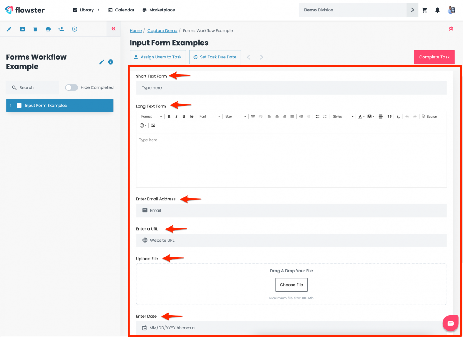 Workflow Forms Feature Overview | Flowster